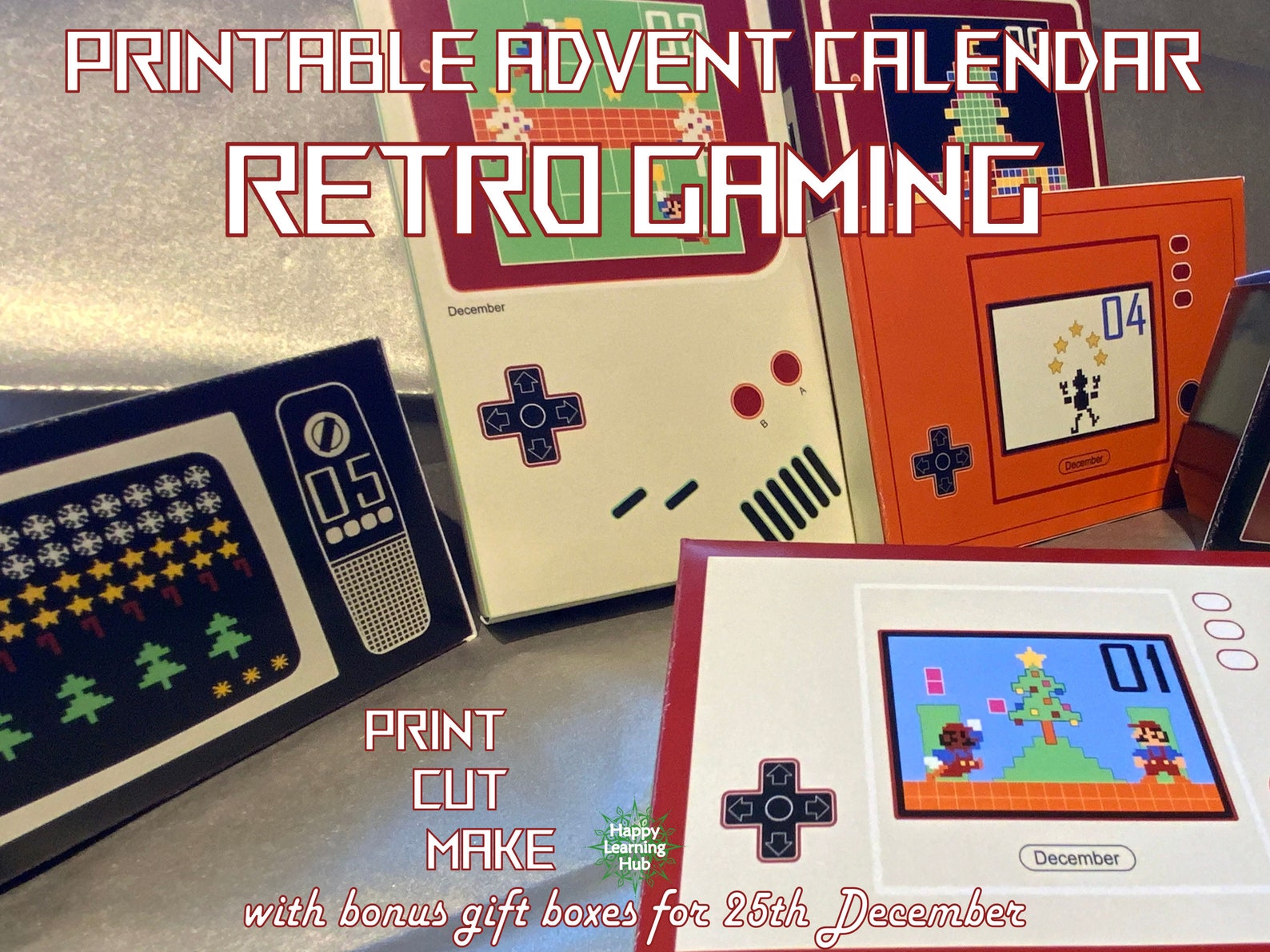 Printable Advent Calendar Boxes, Novelty Advent Calendar, DIY Christmas ...