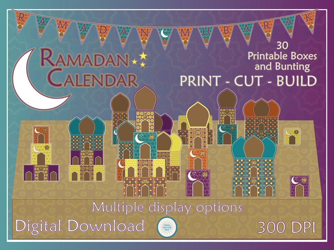Printable Ramadan Calendar Ramadan Countdown Calendar - Etsy
