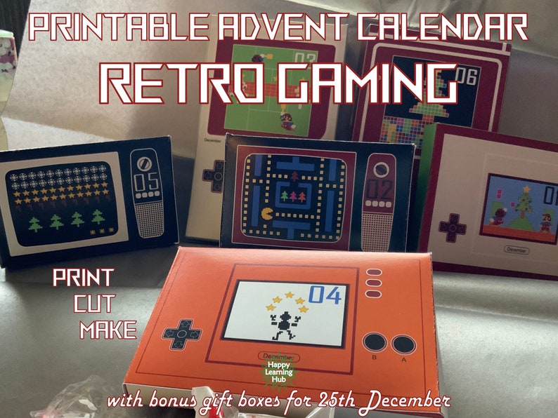 Printable Advent Calendar Boxes, Novelty Advent Calendar, DIY Christmas ...
