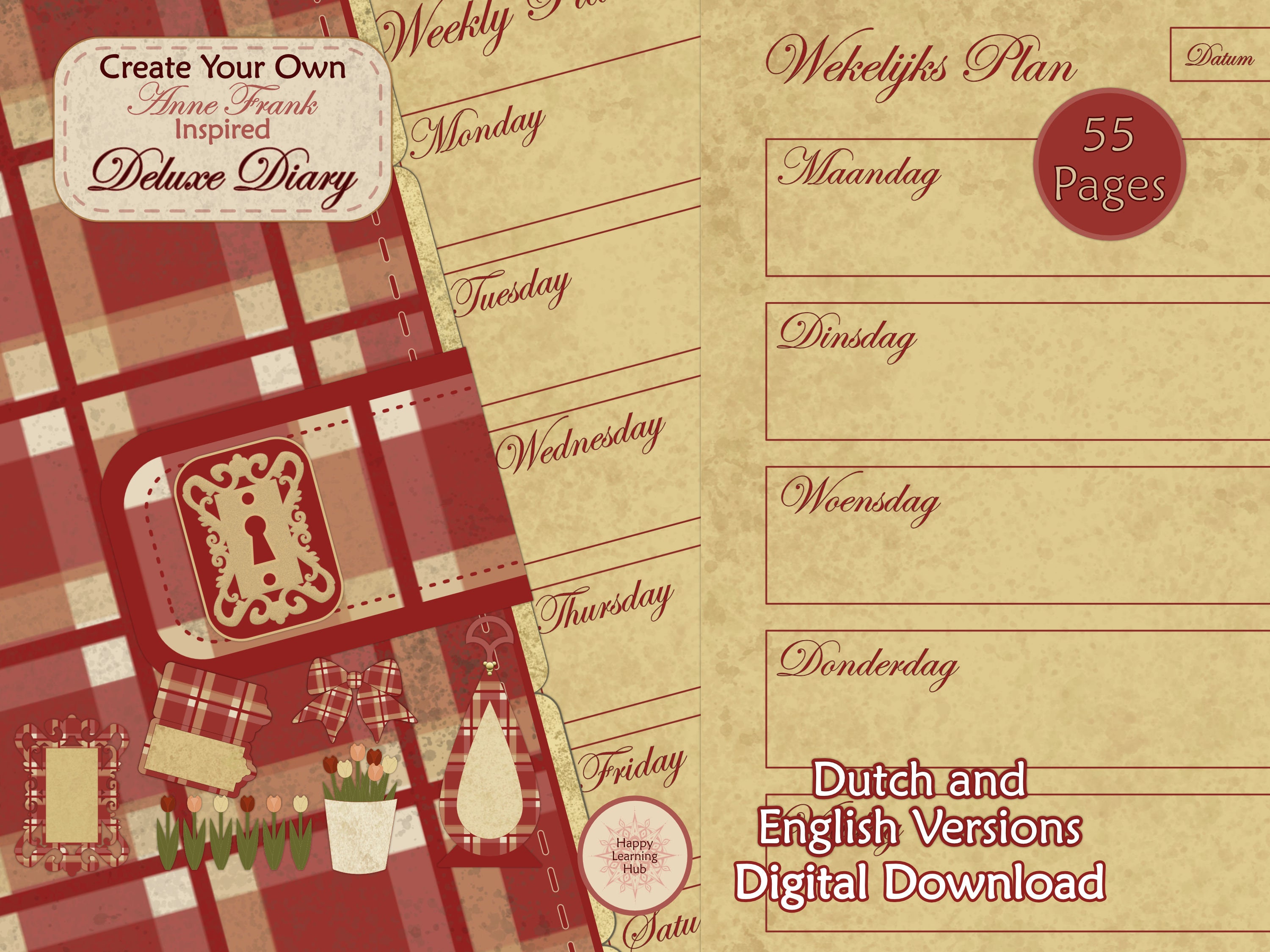 Anne Frank Inspired Diary Kit, Make Your Own Paper Diary Kit, 2024 ...