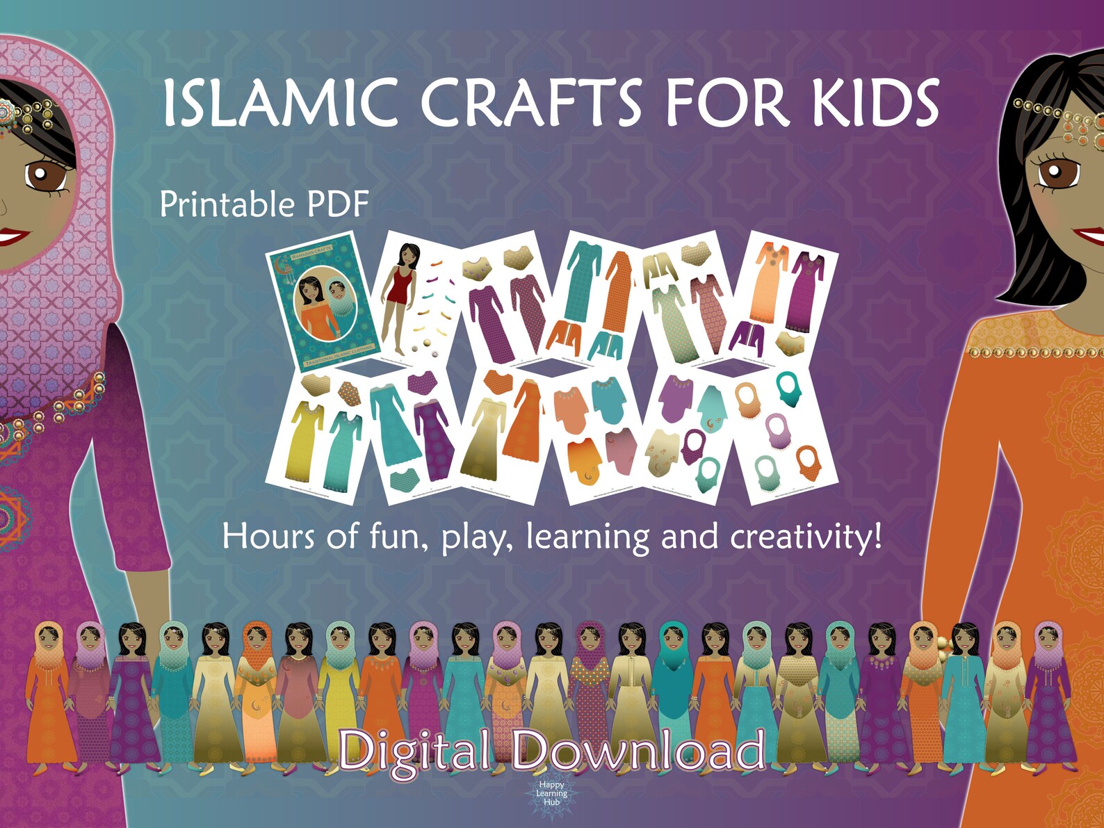 Islam Printable Crafts for Kids, Islamic Art Printable, Clipart ...
