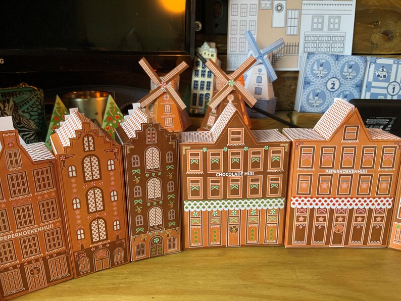 Printable Canal Houses of Amsterdam, Printable Dutch Gingerbread ...
