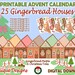 Printable Gingerbread House Advent Calendar, DIY Christmas Village, 3D ...