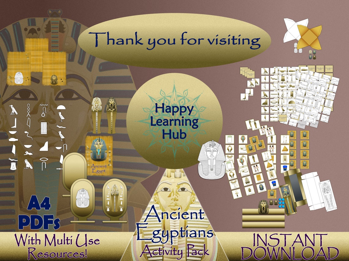 Ancient Egyptian Activity Pack, Egyptian Construction Kit, Sarcophagus ...