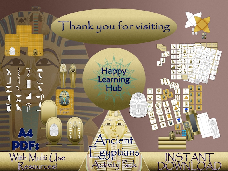 Ancient Egyptian Activity Pack, Egyptian Construction Kit, Sarcophagus ...