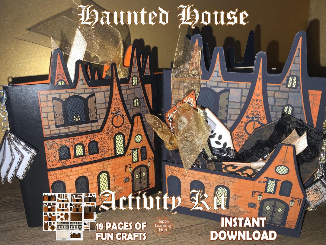 Halloween Activity Kit, Haunted House Printable, Junk Journal, Trick or ...