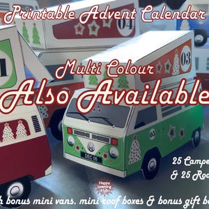 Camper Van Advent Calendar: Retro Christmas DIY (printable PDF) - Etsy