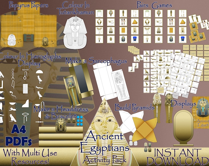Ancient Egyptian Dominoes Game, Printable Game, DIY Children's Game ...
