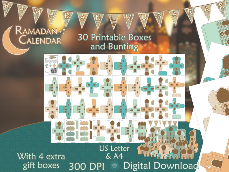Ramadan Countdown Calendar, Ramadan Decor, Ramadan Craft Boxes ...