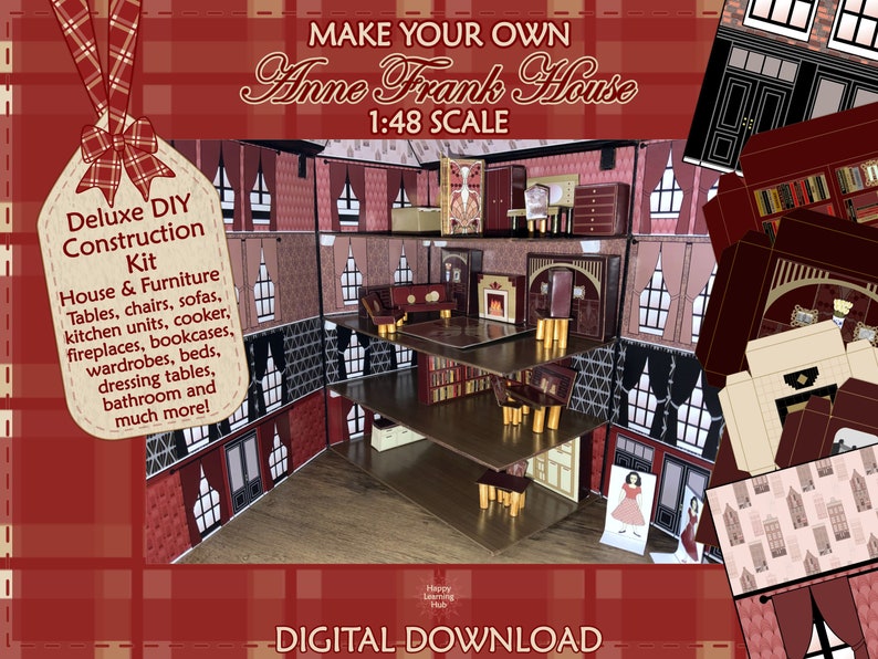 Anne Frank House 3D Construction Kit, 1:48 Scale DIY Dollhouse Kit ...