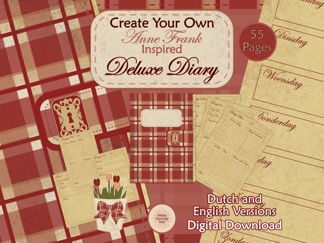 Anne Frank Inspired Diary Kit, Make Your Own Paper Diary Kit, 2024 ...