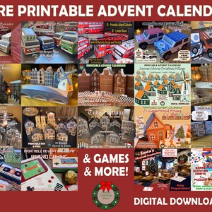 Printable Advent Calendar Boxes, Camper Van Advent Calendar, Novelty ...