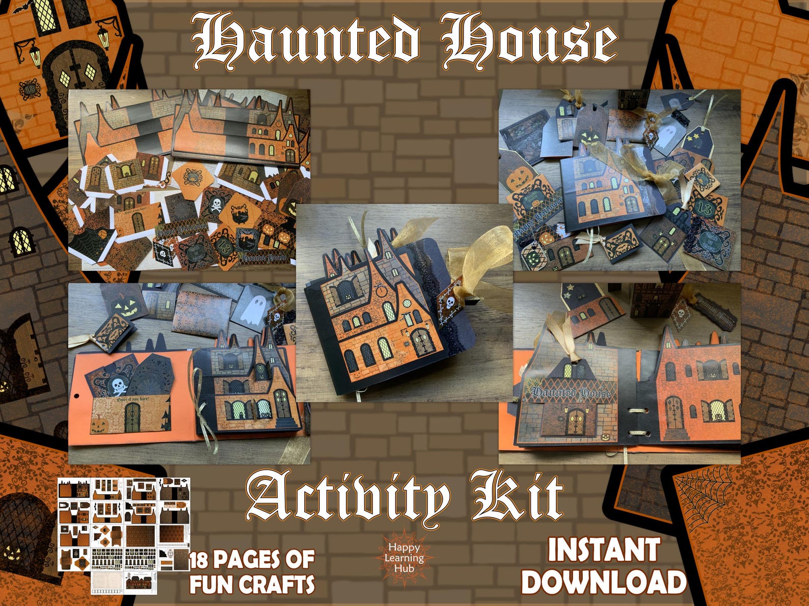 Halloween Activity Kit, Haunted House Printable, Junk Journal, Trick or ...