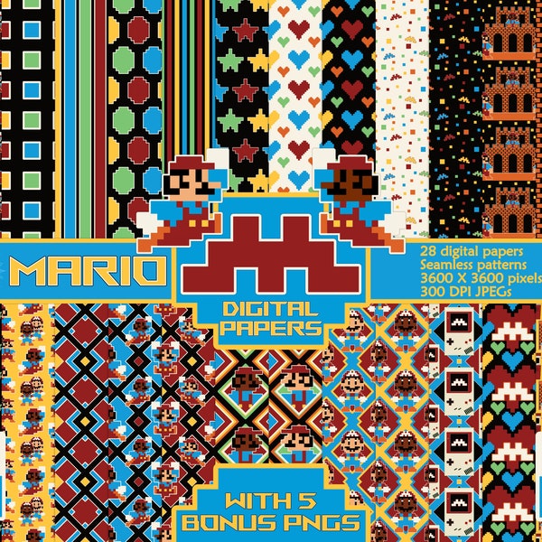 Super Mario Bros Papers - Etsy