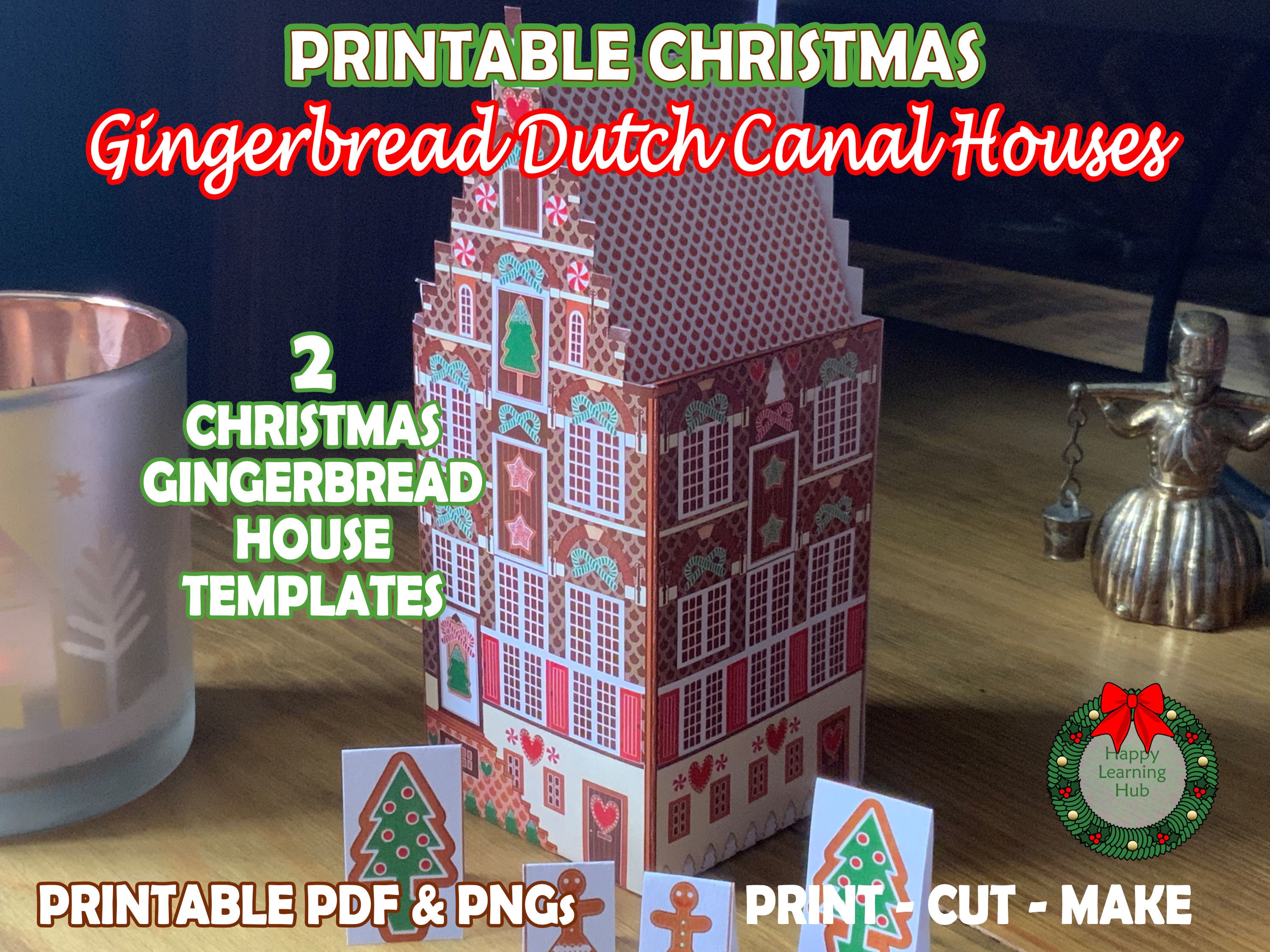 Printable Christmas Gingerbread Houses, Dutch Gingerbread House ...
