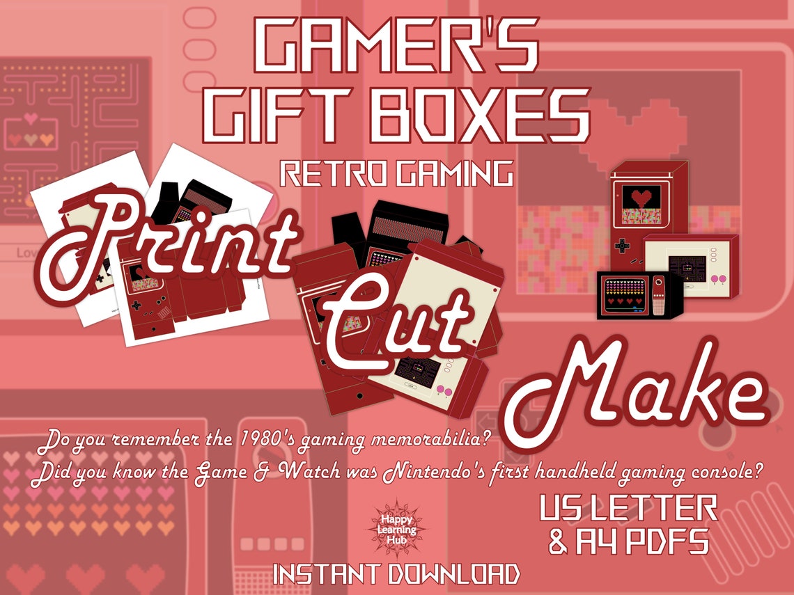 Printable Gift Boxes, Printable Favour Bags, Party Supplies, Novelty ...