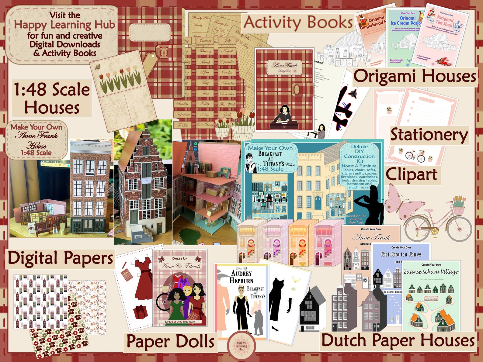 Create Your Own Tiny Dutch Paper Village, Paper Houses, Dutch Windmill ...