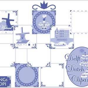 Amsterdam Clipart, Dutch Delft Clipart Images, Canal Houses, Anne Frank ...
