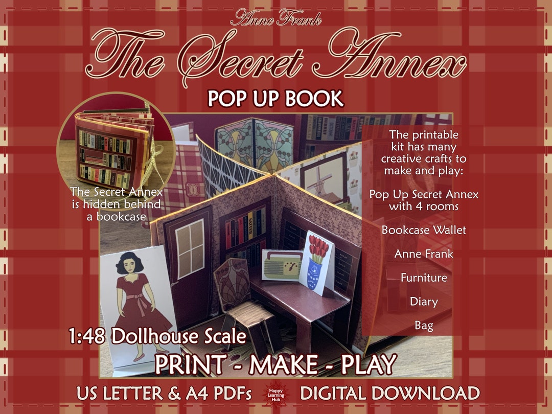 Anne Frank House, Secret Annex, Pop up Book, 1:48 Scale Miniature House ...