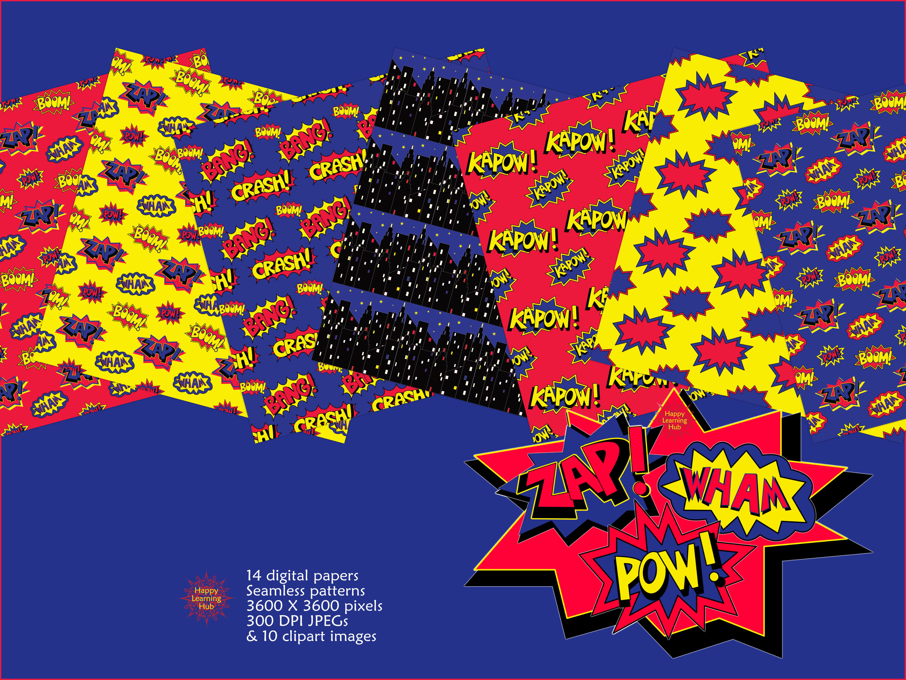 Super Hero Digital Paper, Comic Digital Wallpaper, Wonder Woman ...