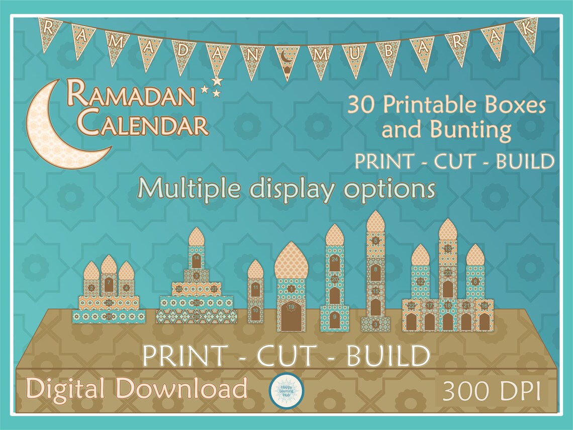 Ramadan Countdown Calendar, Ramadan Decor, Ramadan Craft Boxes ...
