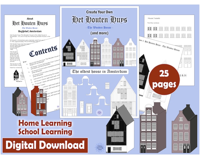 Printable Coloring 5 Buildings and Old Town Street, Printable Paper ...