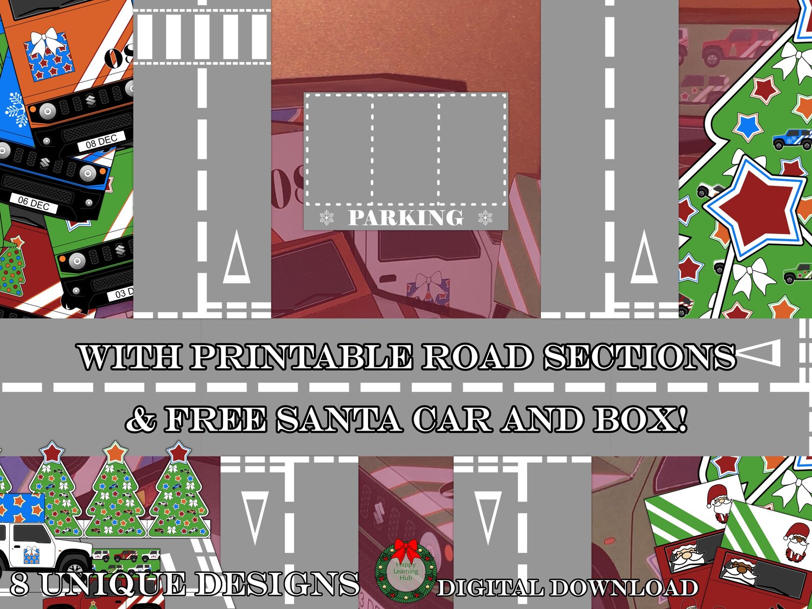 Printable Car Advent Calendar: DIY Christmas Countdown (PDF) - Etsy