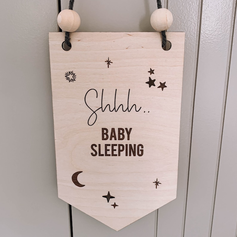 Baby Sleeping Door Sign Design for Laser Cutting DIGITAL - Etsy