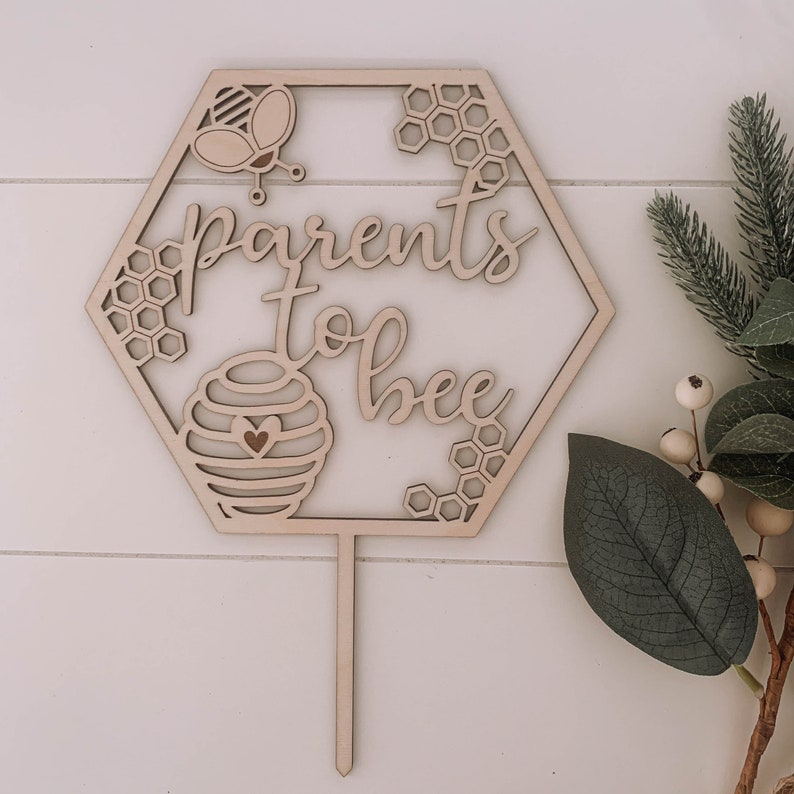 Parents to Bee Cake Topper Design for Laser Cutting DIGITAL - Etsy
