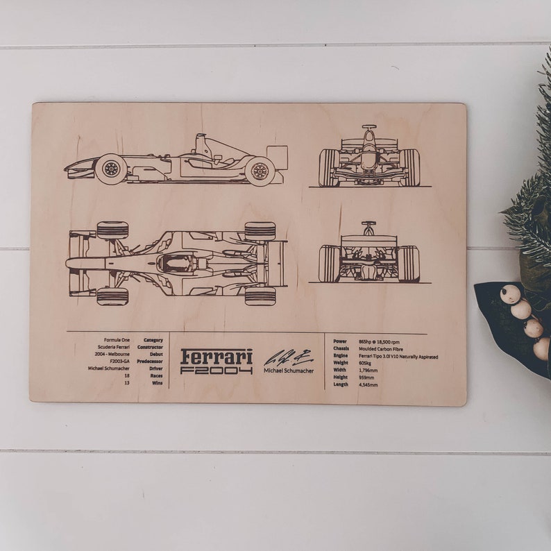 Ferrari F2004 F1 Design Specs for Laser Cutting DIGITAL - Etsy