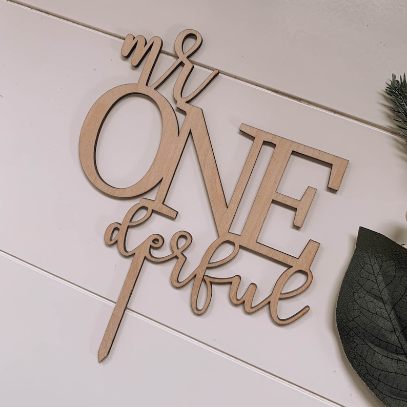 Mr One-derful Cake Topper Design for Laser Cutting DIGITAL - Etsy