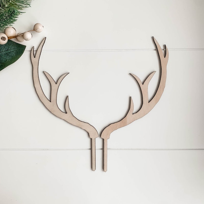 Deer Antler Cake Topper - Etsy