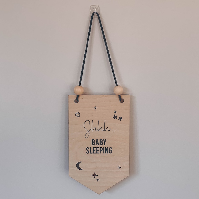 Baby Sleeping Door Sign Design for Laser Cutting - DIGITAL PRODUCT ONLY ...