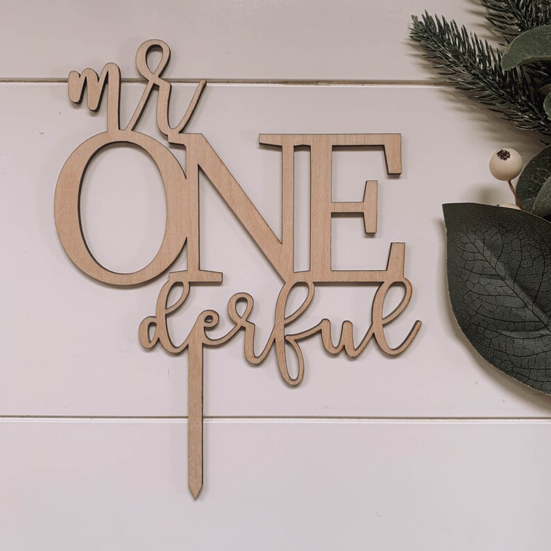 Mr One-derful Cake Topper Design for Laser Cutting - DIGITAL PRODUCT ...