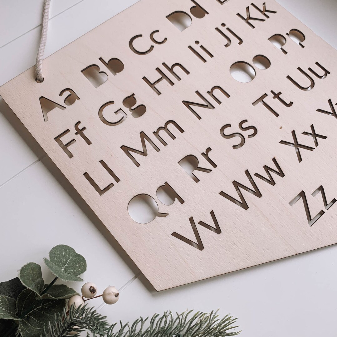 Educational Alphabet Sign Design for Laser Cutting - DIGITAL PRODUCT ...