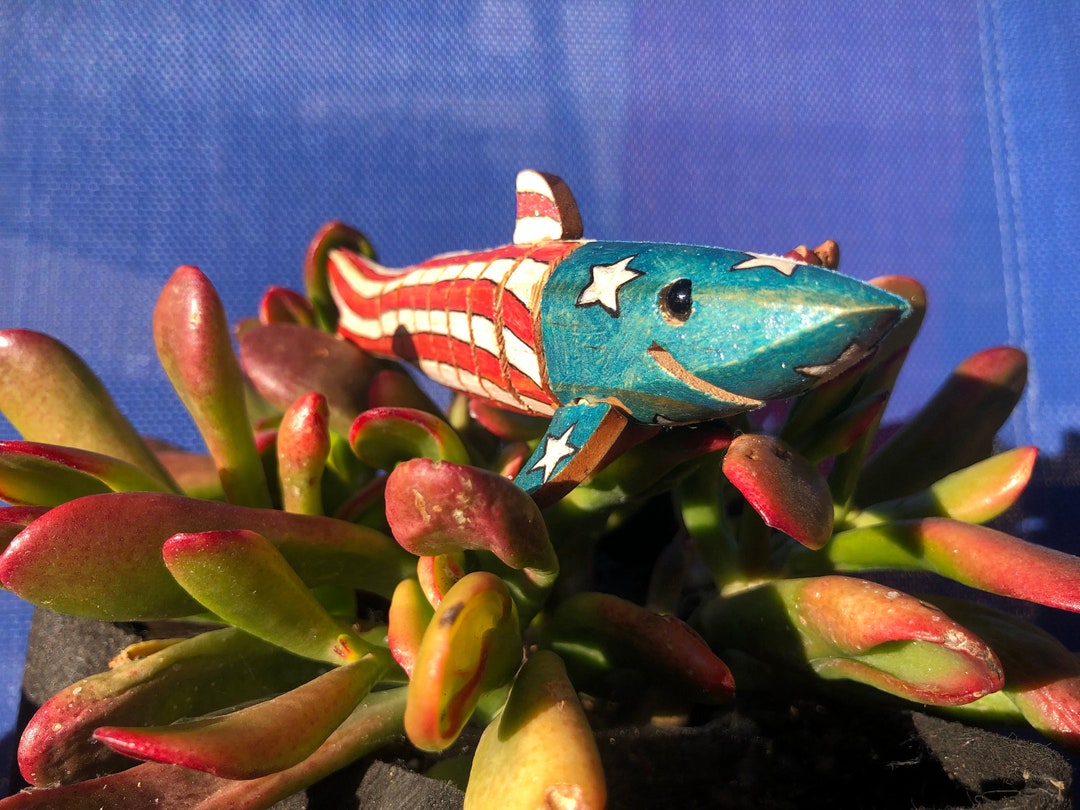 Painted Shark - Patriotic - Etsy