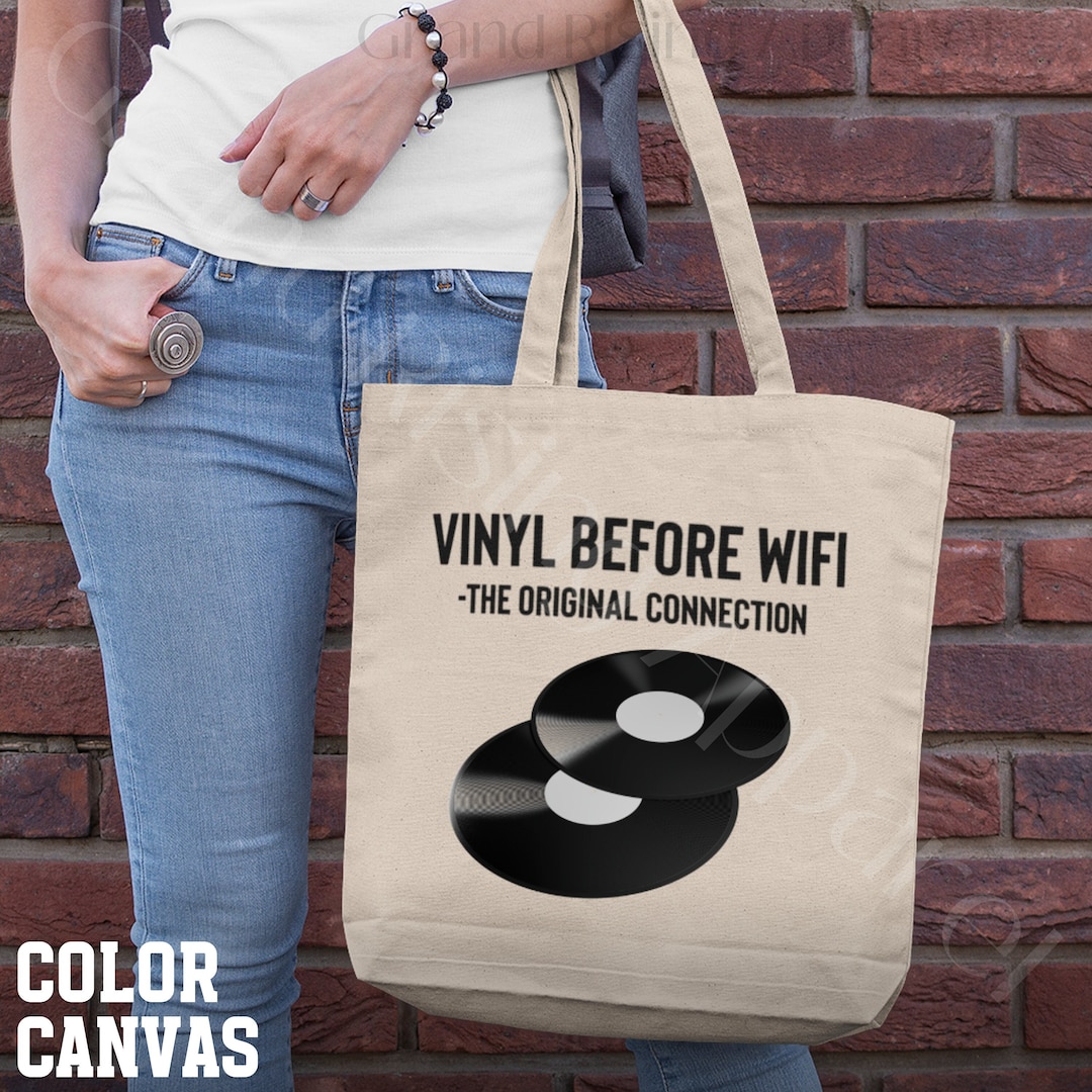 Vinyl Records Canvas Tote Gift for Birthday, Record Lover Gift, Vintage ...