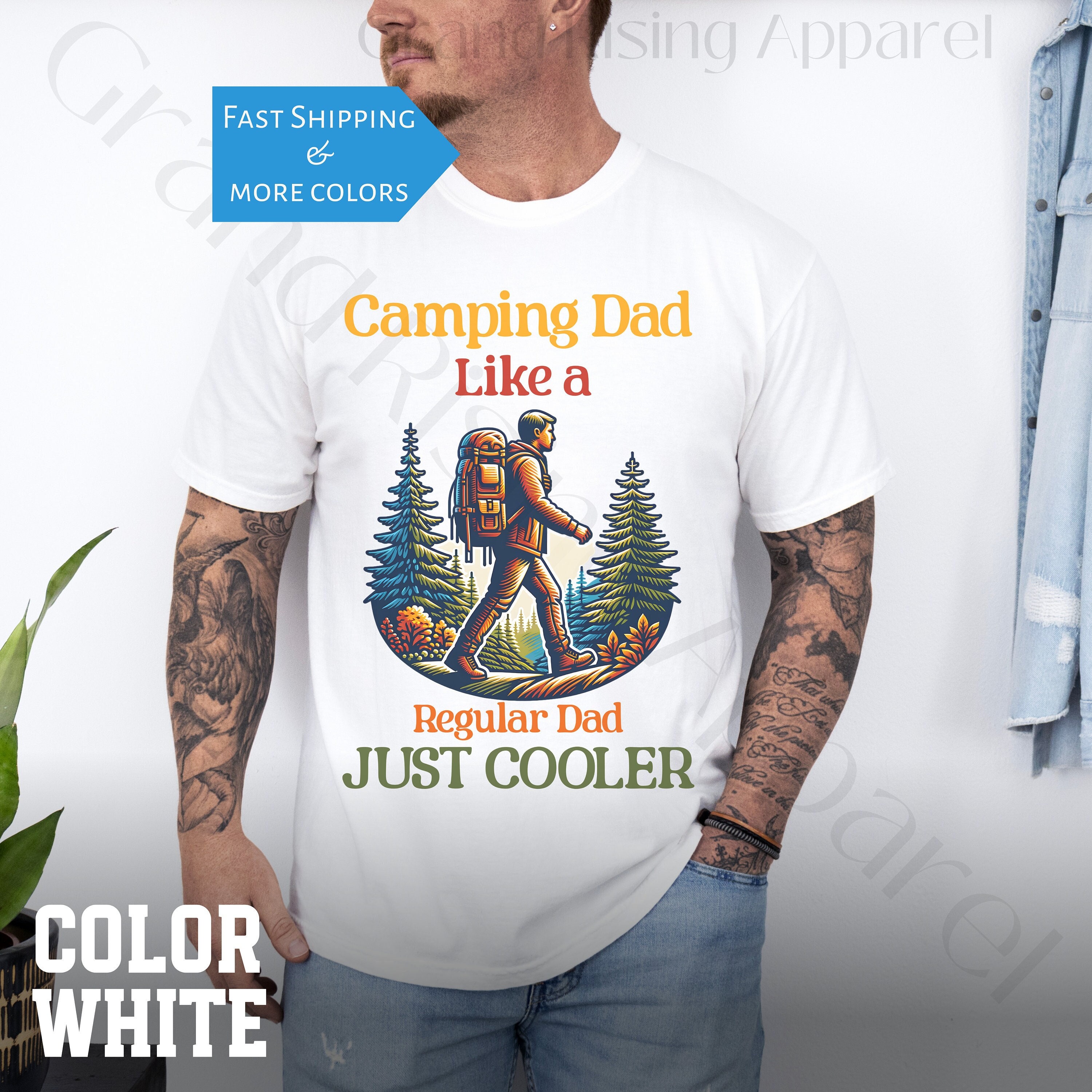 Camping Dad Shirt for Birthday Dad Camping Gift Ideas Hiking Tshirt ...