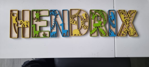 Jungle Wall Sign Personalised Wall Sign Name Sign Safari | Etsy