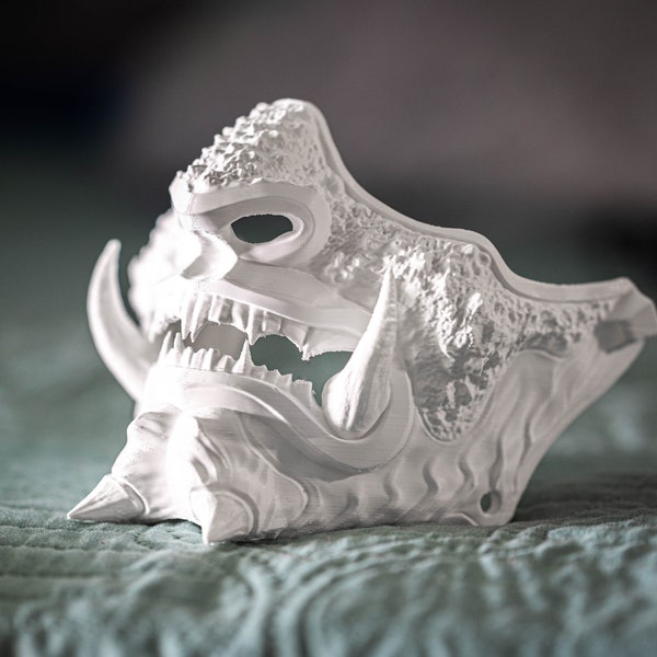 Oni Half Mask - Etsy