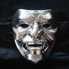 Oni Green Japanese Mask, Wearable Half Mask Samurai Style, Demon Mask ...