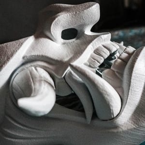 White Phantom Japanese Samurai Oni Half Face Wearable Mask - Etsy