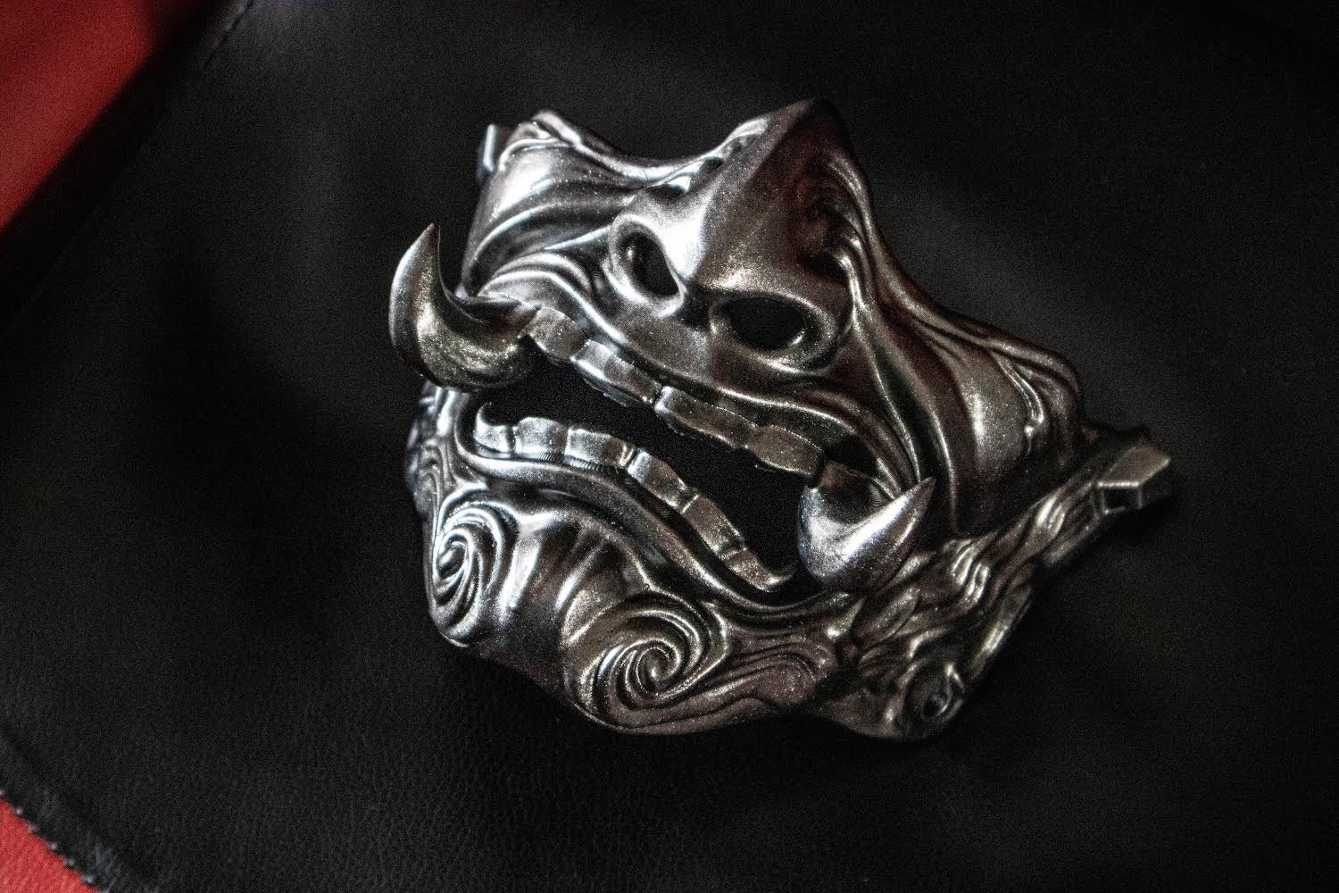 Oni Half Mask Japanese Wearable Samurai Style cosplay - Etsy