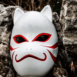 Kakashi Anbu Máscara Naruto Japonés Kitsune Ninja Fox Demon Máscara ...