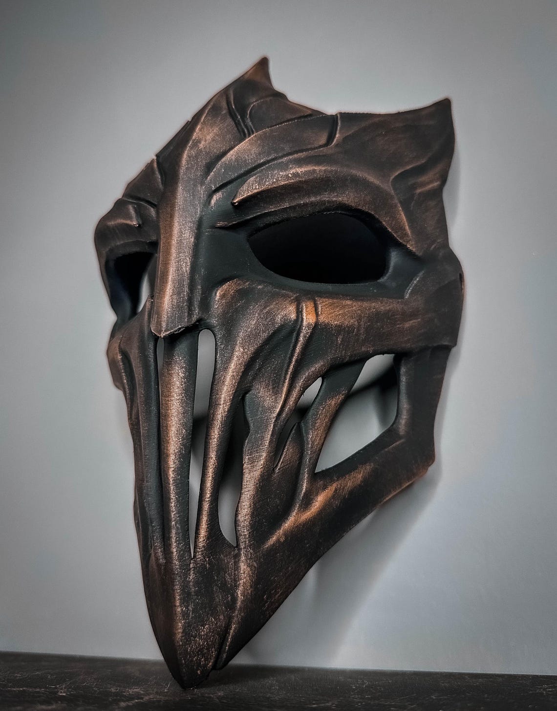 Valkyron Warrior Mask – Dark Fantasy Armor – Bronze Gothic Cosplay – 3D ...