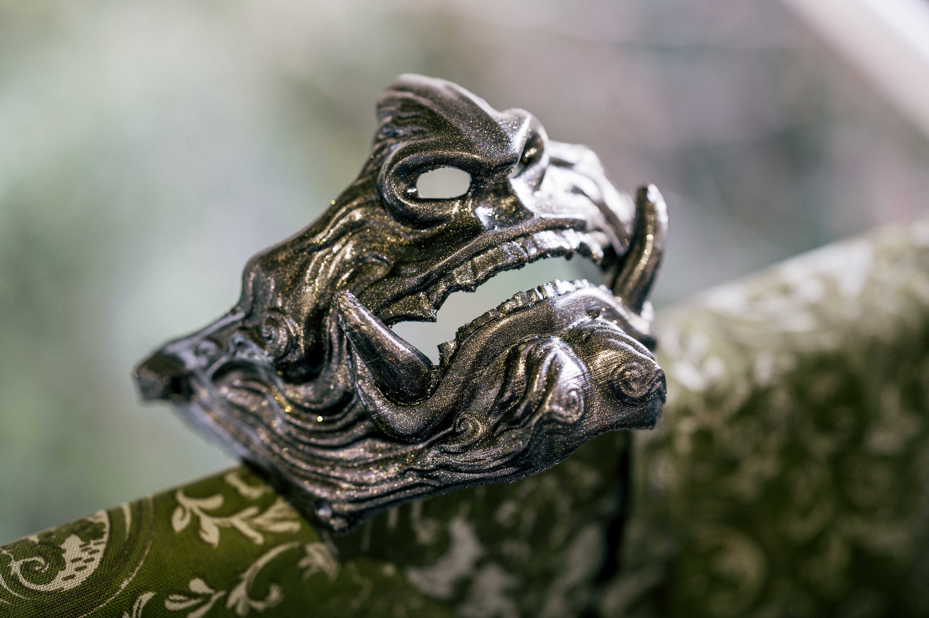 Oni Half Face Wearable Mempo Mask, Japanese Samurai Cosplay - Etsy