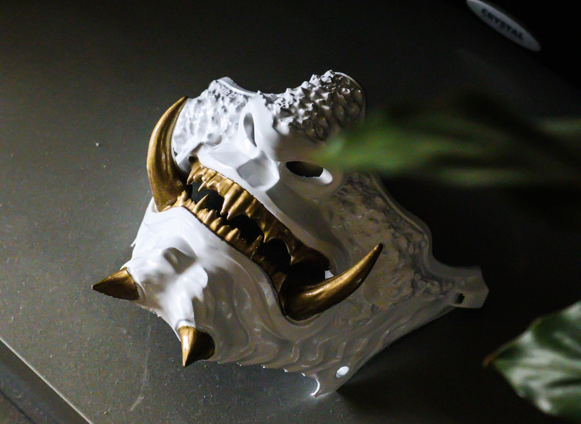 Oni Half Mask Japanese Wearable Samurai Style cosplay - Etsy