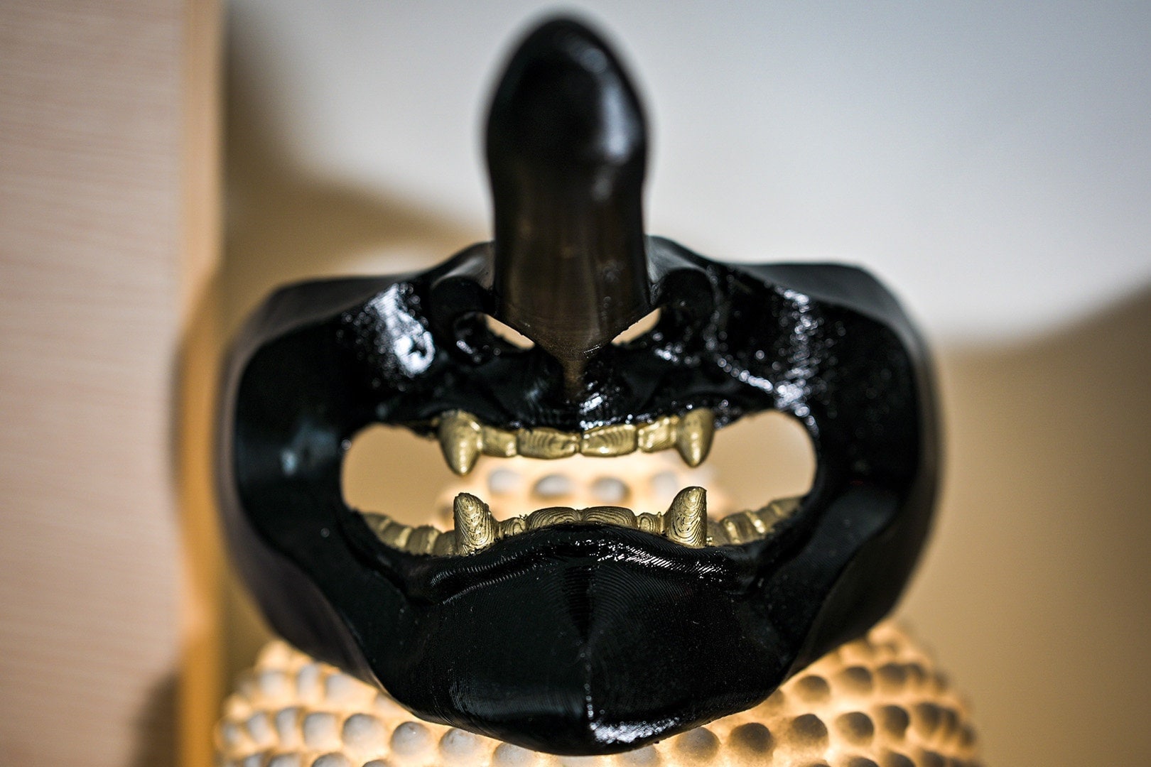 Tengu Half Face Wearable Cosplay Mask, Demon Hannya Samurai Mask ...