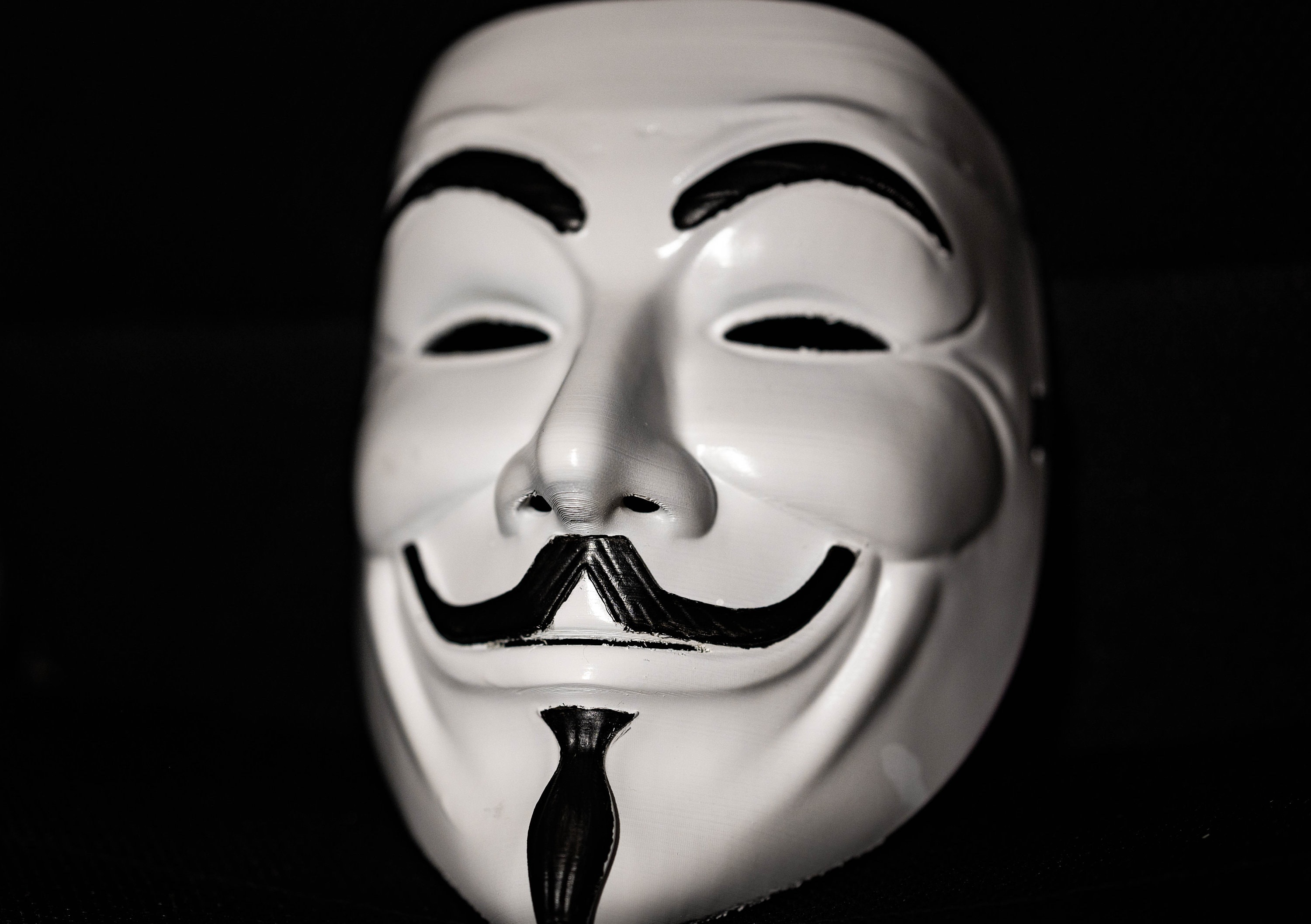 Anonymous Maskcosplay Maskguy Fawkes Mask White & Black - Etsy