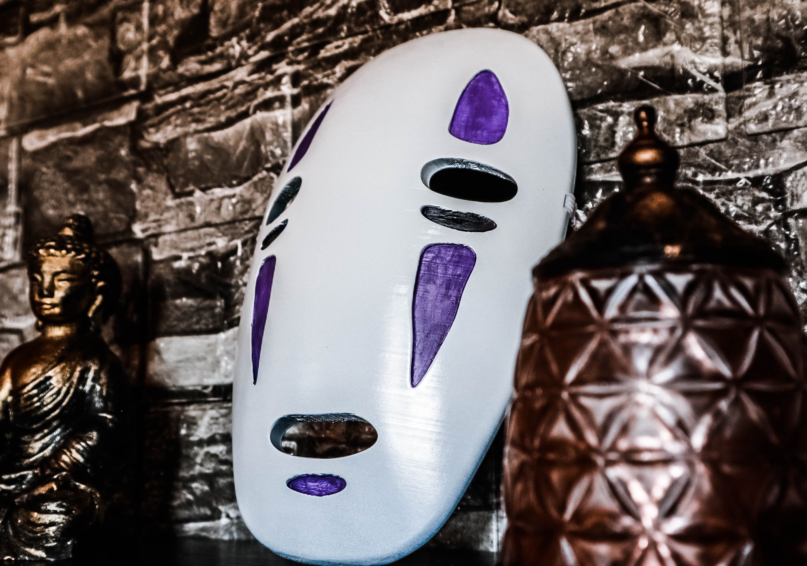 Kaonashi No-face Mask: 3D Printed, Hand-painted, Spirit Away Cosplay - Etsy